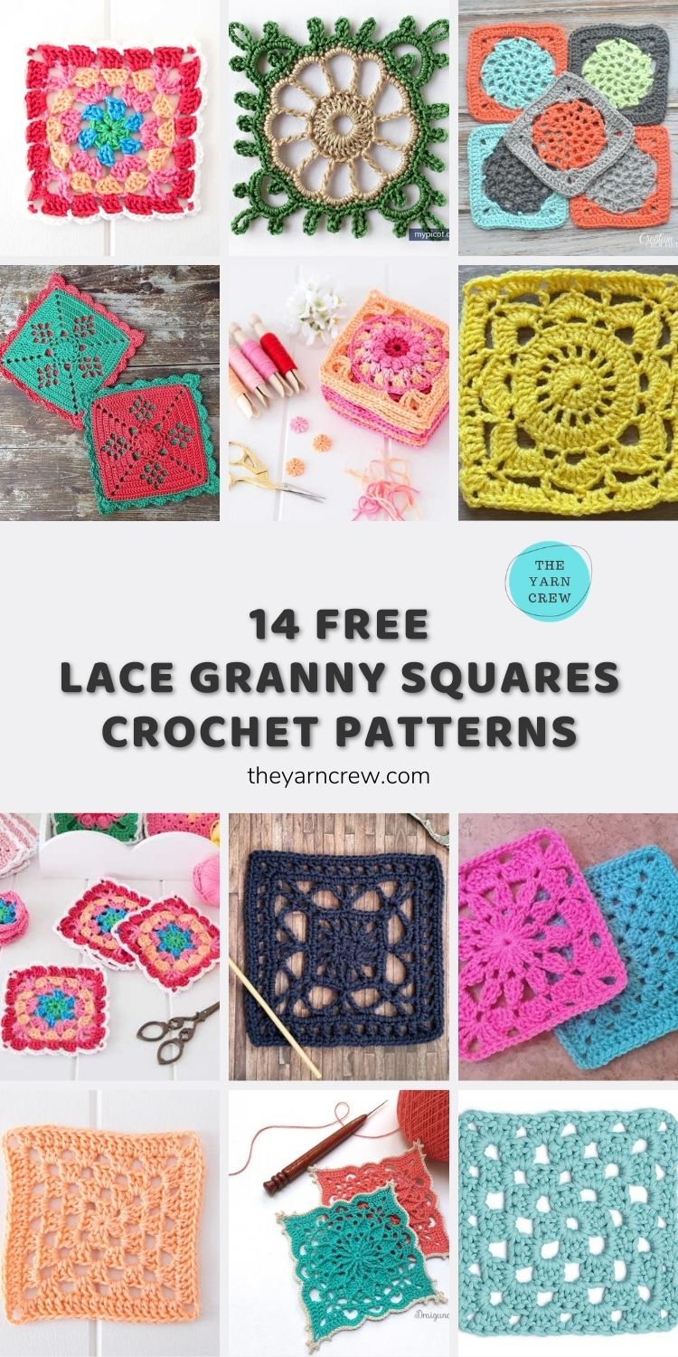14 Free Lace Granny Squares Crochet Patterns - The Yarn Crew
