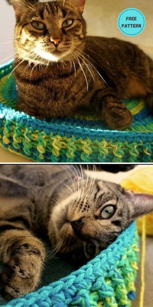 19 Free Crochet Cat Bed Patterns You Can Easily Make - The Yarn Crew