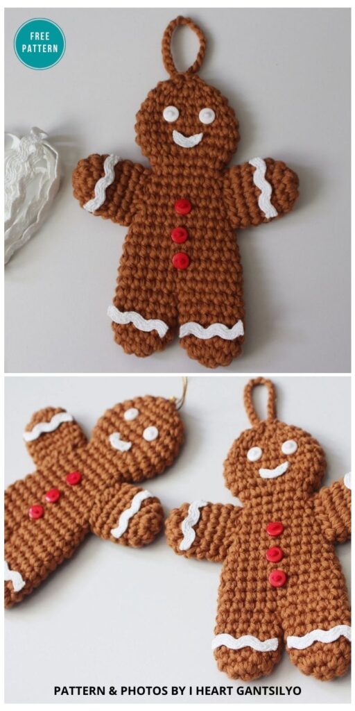 10 Free Gingerbread Crochet Patterns For Your Home - The Yarn Crew