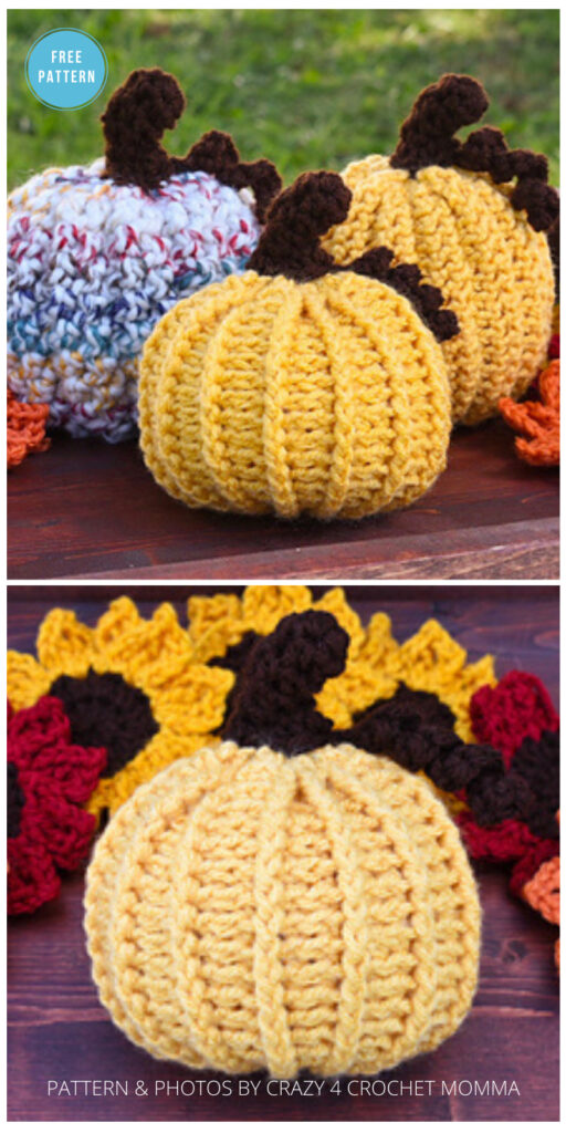14 Free Farmhouse Crochet Pumpkin Patterns - The Yarn Crew