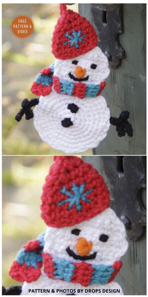 9 Super Cute Snowman Appliques Free Patterns - The Yarn Crew