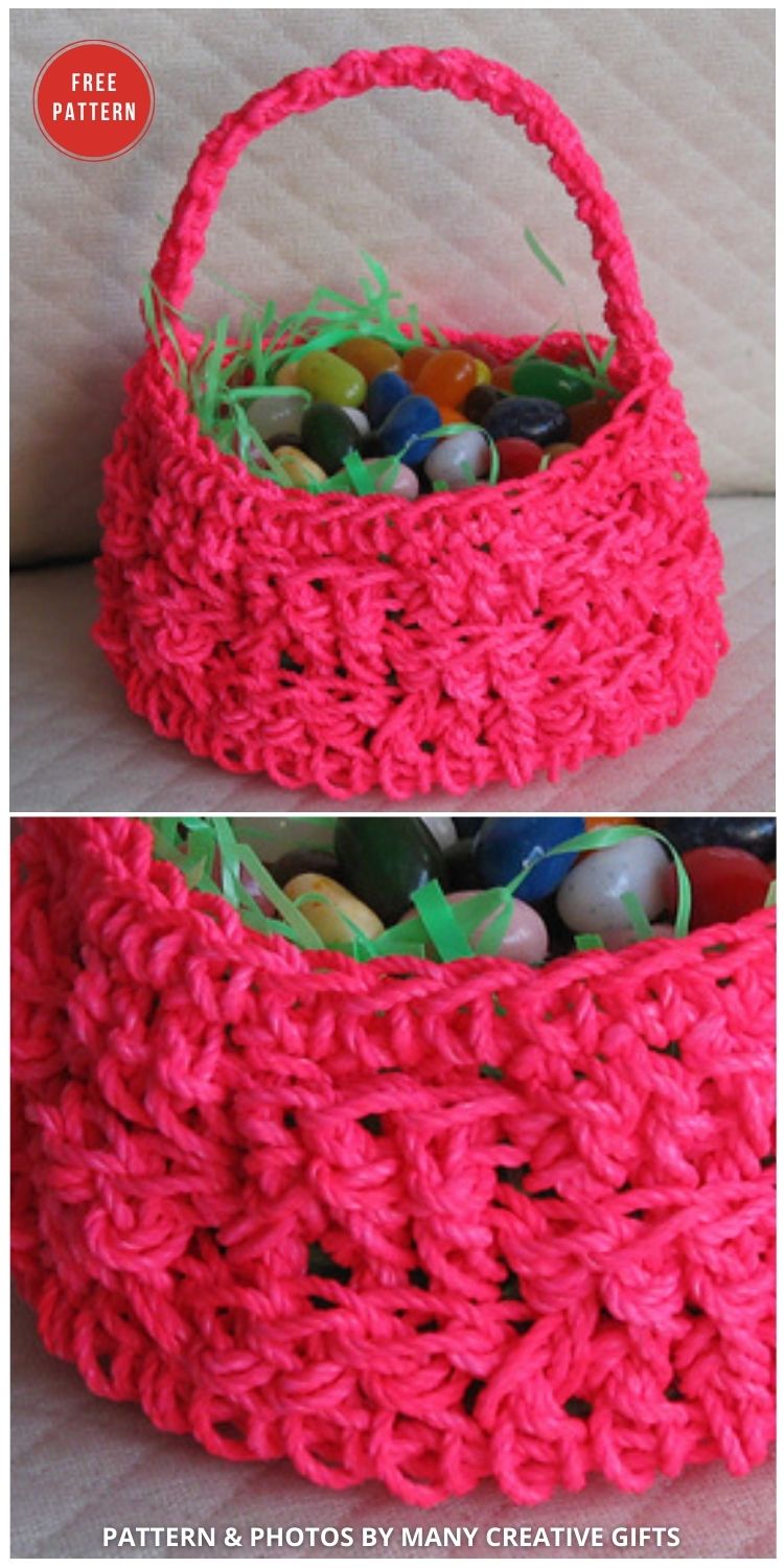 10 Free Patterns For Cute Easter Baskets - The Yarn Crew