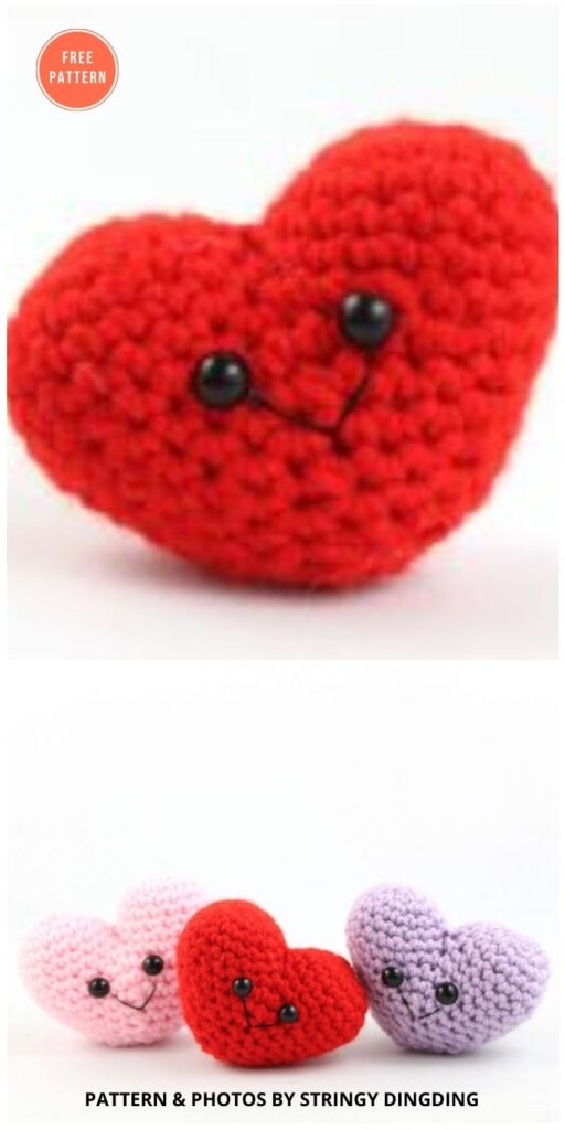 10 Free Amigurumi Hearts Crochet Patterns - The Yarn Crew