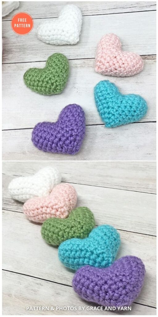 10 Free Amigurumi Hearts Crochet Patterns - The Yarn Crew