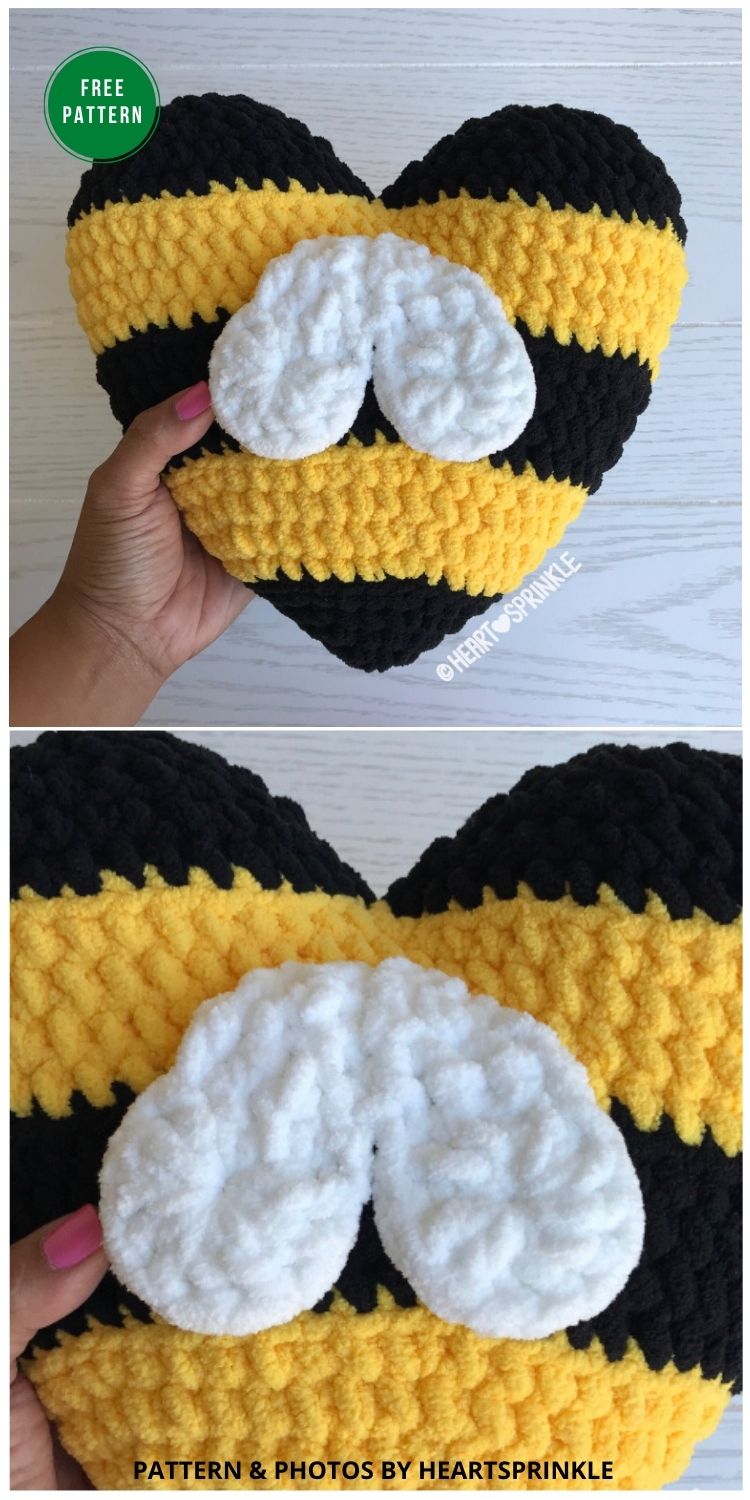 5 Bright & Free Crochet Bee Pillow Patterns - The Yarn Crew