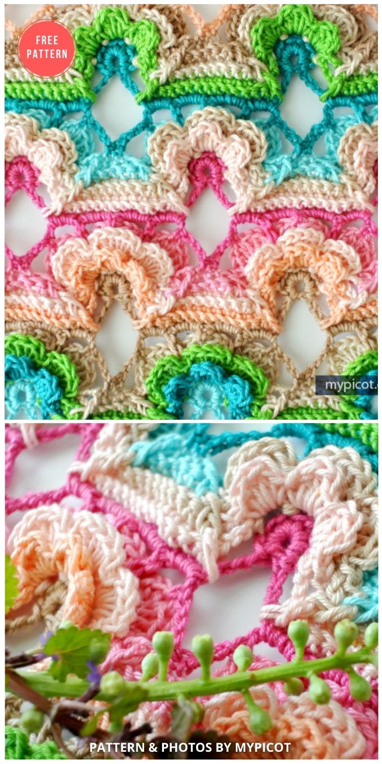 12 Beautiful Crochet Flower Stitches For Blankets - The Yarn Crew