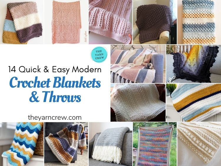 14 Quick & Easy Modern Crochet Blankets & Throws - The Yarn Crew