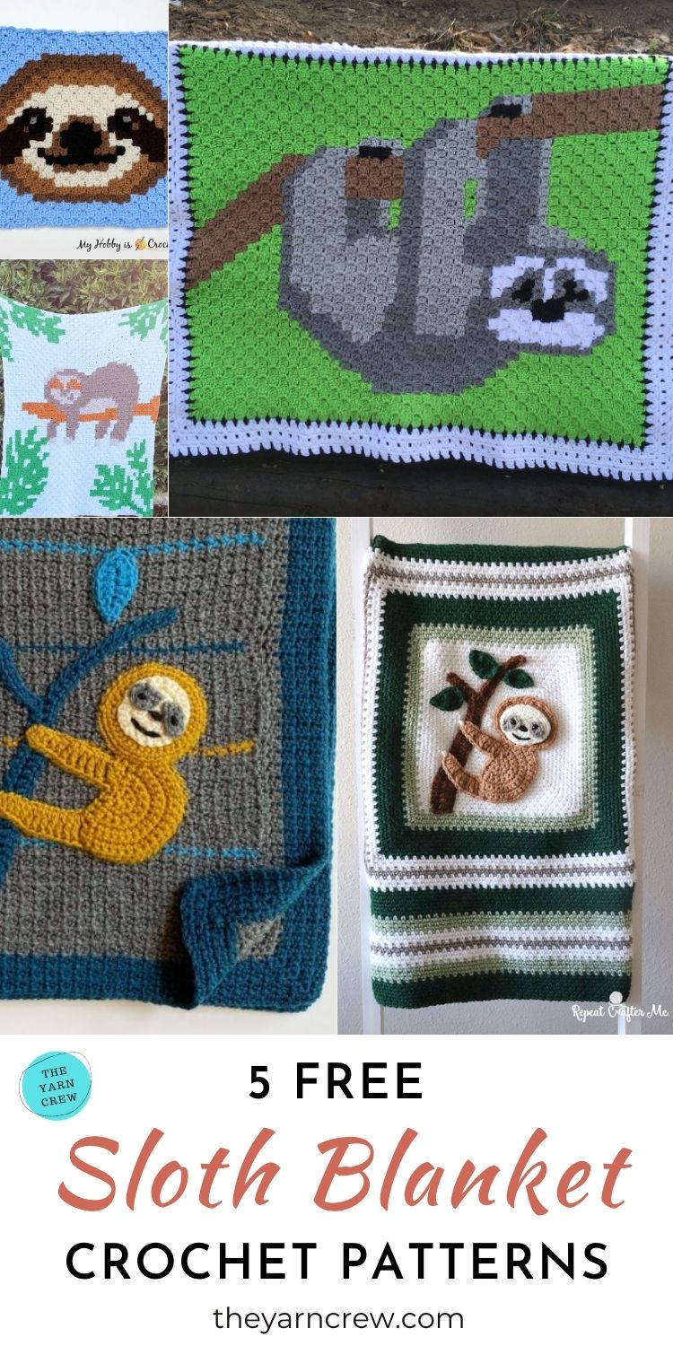 5 Free Crochet Sloth Blanket Patterns For Your Little One - The Yarn Crew
