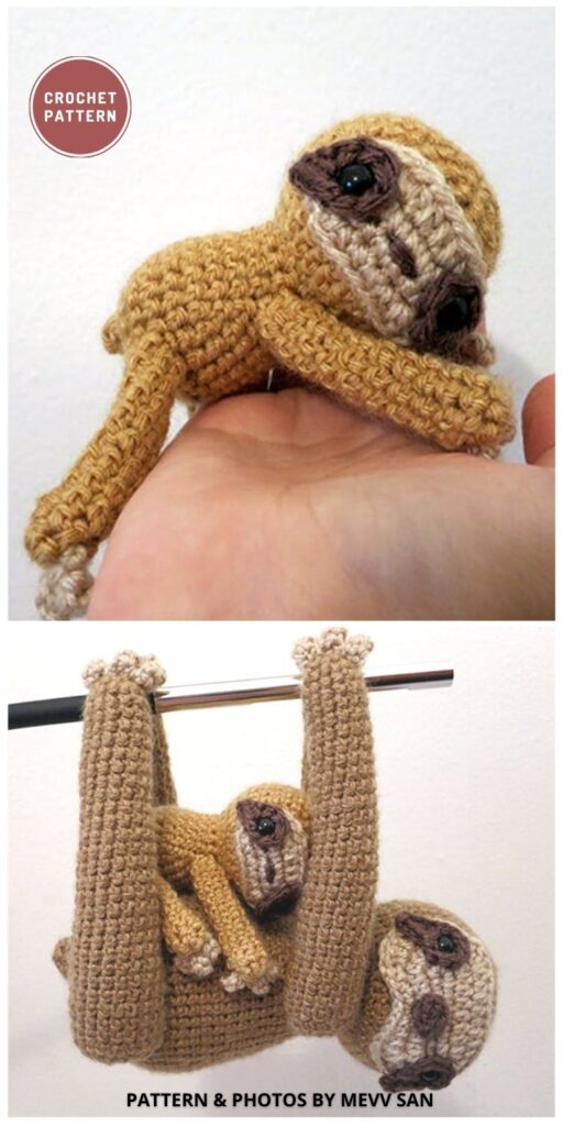 8 Cute Amigurumi Sloths Crochet Patterns For Your Little One - The Yarn ...