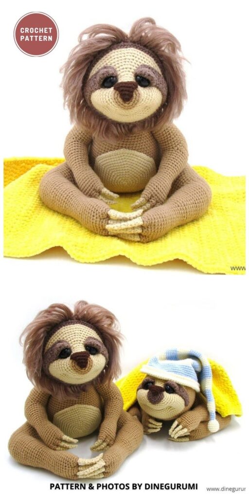 8 Cute Amigurumi Sloths Crochet Patterns For Your Little One - The Yarn ...