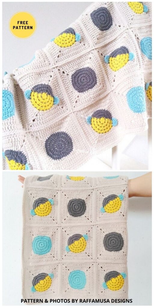 9 Super Cute Bee Blanket Crochet Patterns - The Yarn Crew