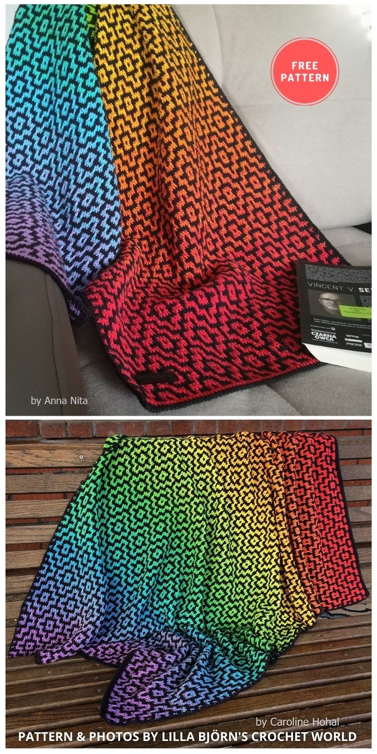 Best 18 Free Rainbow Blanket Crochet Patterns - The Yarn Crew