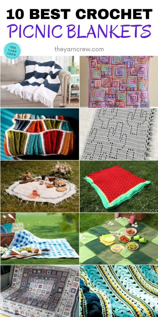 10 Best Crochet Picnic Blanket Patterns For Family Outing - The Yarn Crew