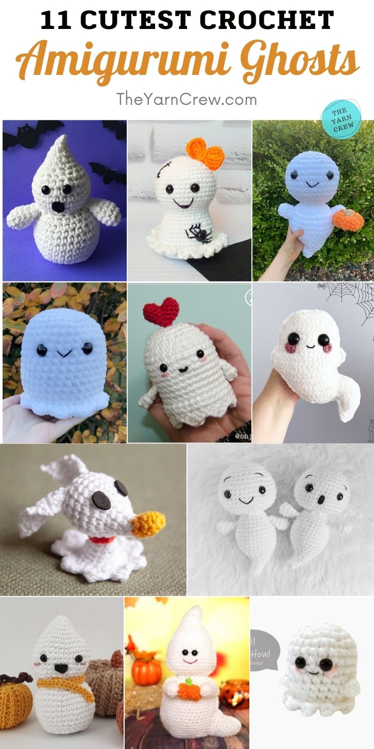 11 Cutest Crochet Amigurumi Ghost Patterns For Halloween - The Yarn Crew