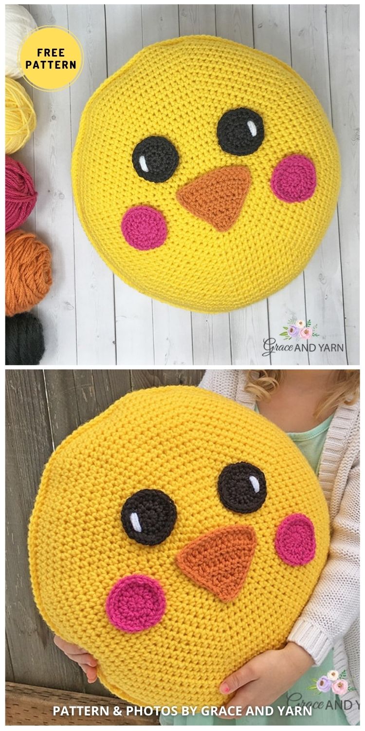 6 Free Crochet Easter Pillow Patterns - The Yarn Crew