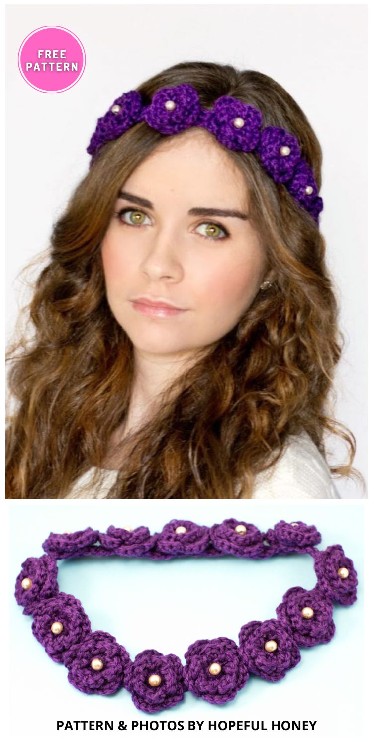 6 Beautiful Free Flower Crown Crochet Patterns - The Yarn Crew