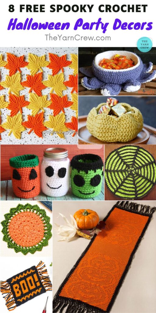 8 Free Spooky Halloween Party Decor Crochet Patterns - The Yarn Crew