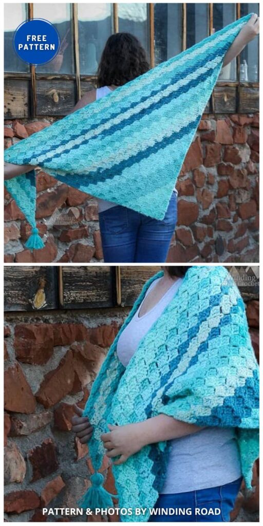 8 Free Warm C2C Shawl Crochet Patterns - The Yarn Crew