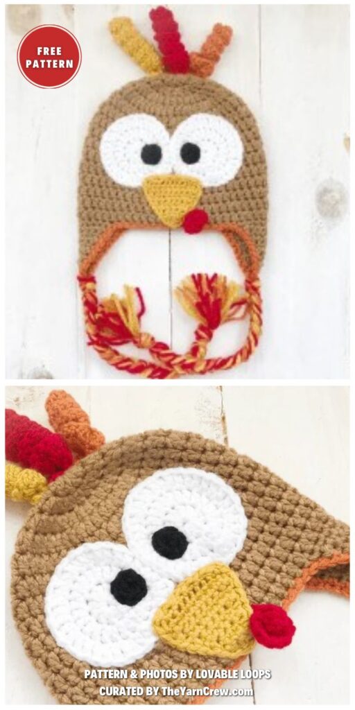 6 Free Crochet Turkey Hat Patterns For Thanksgiving - The Yarn Crew