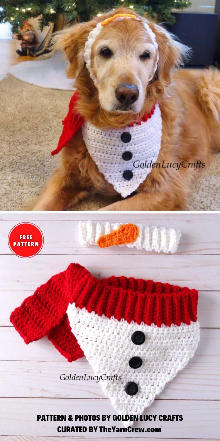 8 Free Crochet Dog Christmas Outfit Patterns - The Yarn Crew