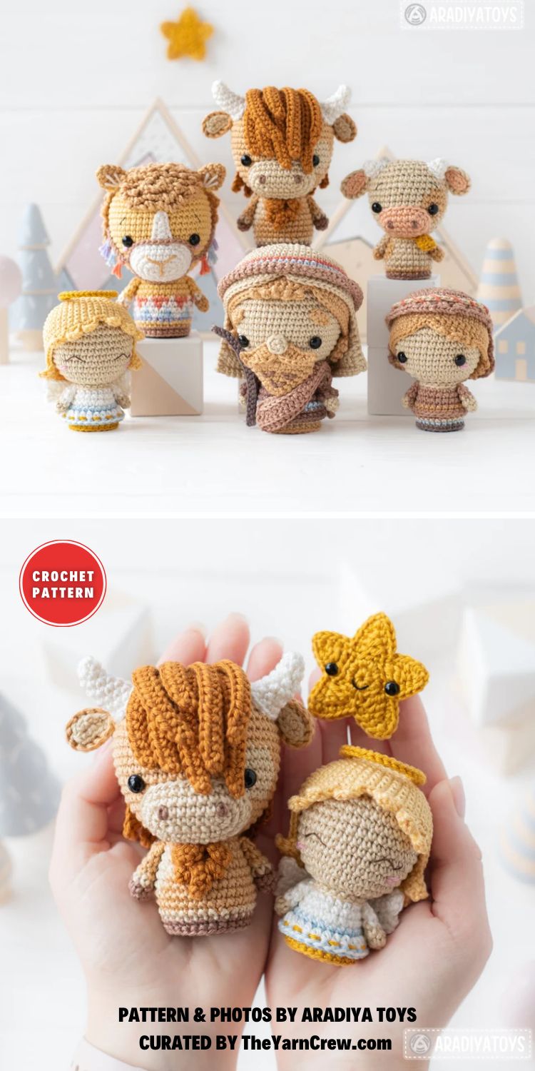 8 Crochet Amigurumi Christmas Nativity Set Patterns - The Yarn Crew