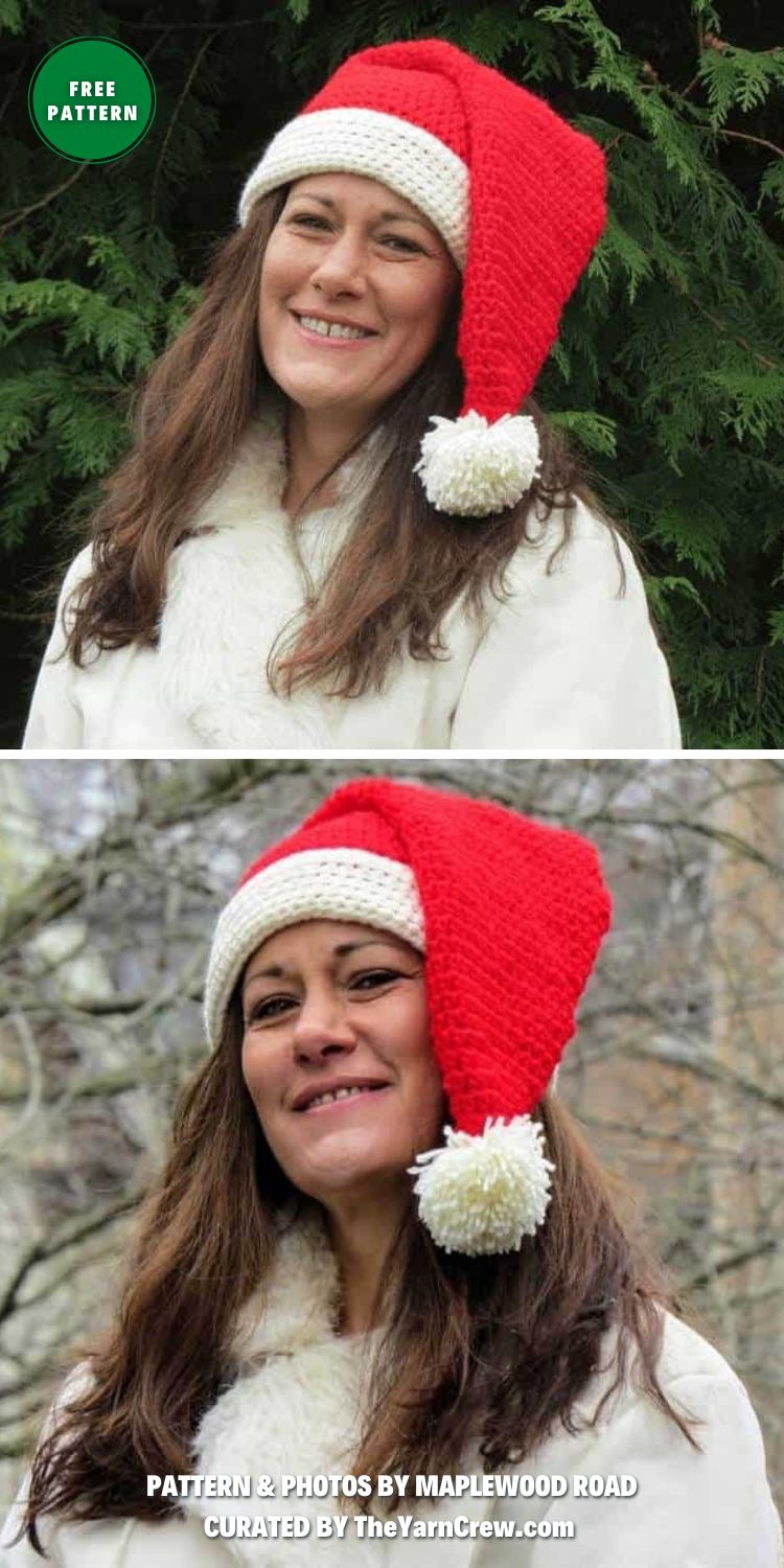 6 Free Crochet Santa Claus Hat Patterns Ideas - The Yarn Crew