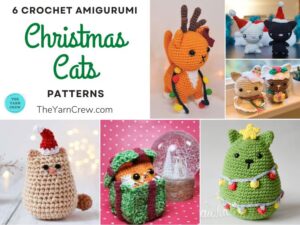 6 Crochet Amigurumi Christmas Cat Patterns - The Yarn Crew