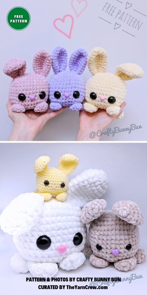 8 Cute Crochet Amigurumi Rabbit Toy Patterns - The Yarn Crew