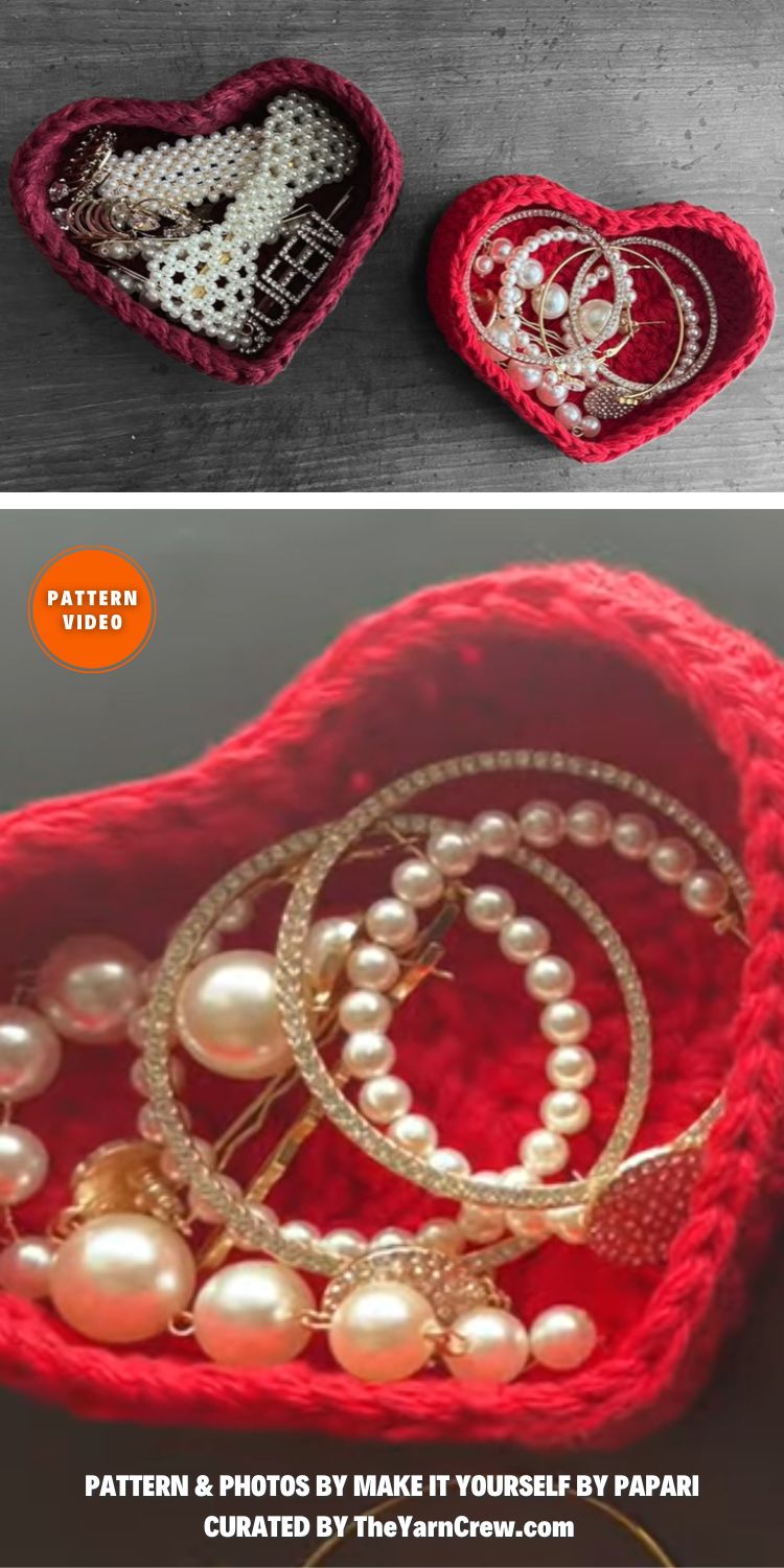 8 Easy Free Crochet Heart Basket Patterns - The Yarn Crew