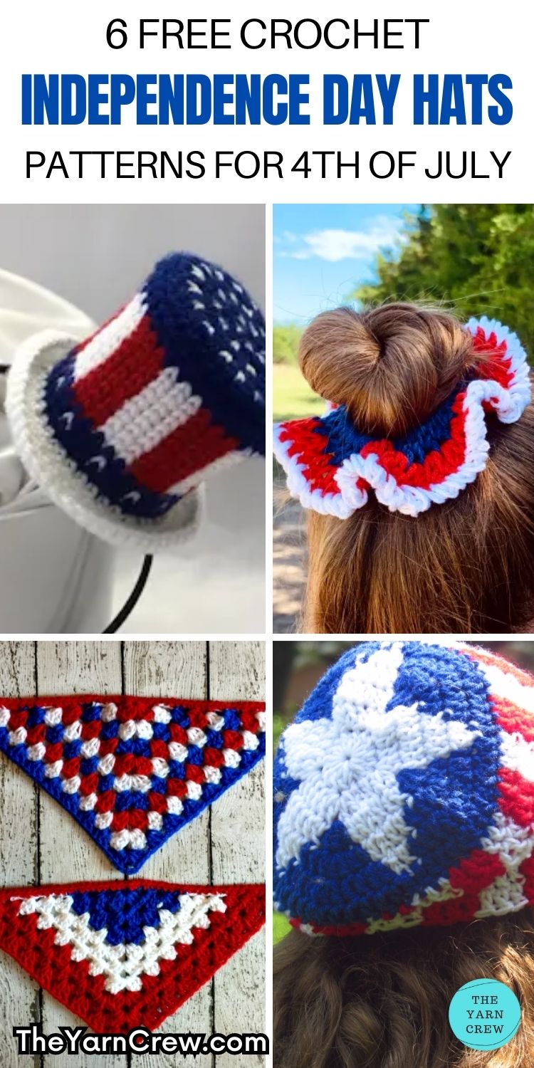 Celebrate 4th of July With 6 Free Crochet Patriotic Headwear Patterns ...