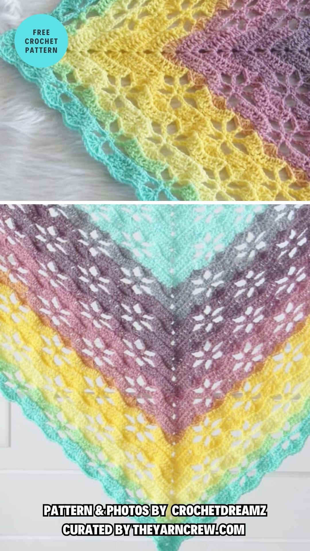 Gift For Grandma - 12 Free Crochet Shawls Patterns - The Yarn Crew